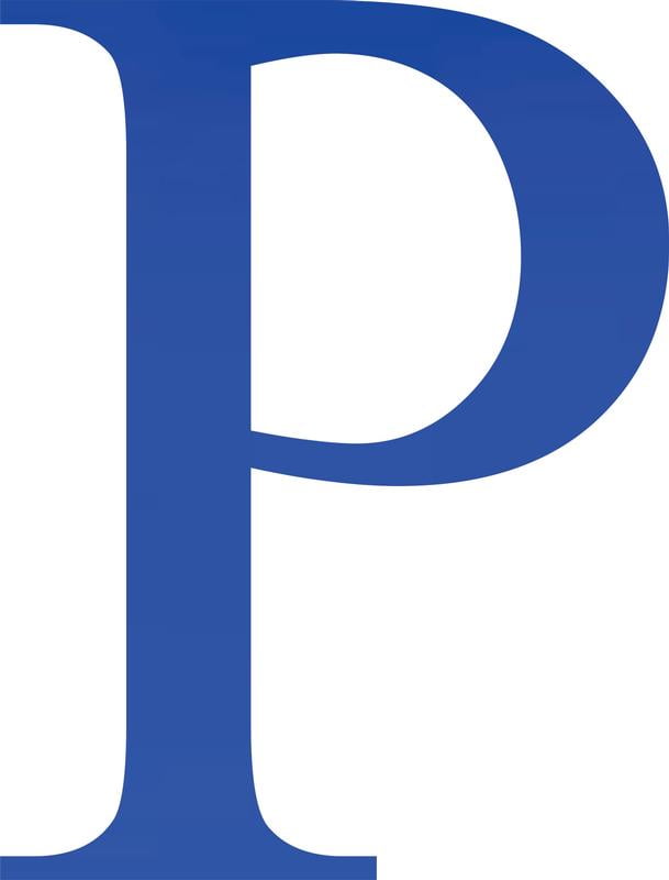 Acrylic Letter P Times, 2'' Tall Transparent Dark Blue Acrylic Sign ...