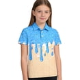 Angala Kids Tees Lapel Neck Short Sleeve Ice Cream Print Button Down ...