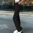 Cargo Pants Woman Oversize Women's Solid Color Button Loose Sports And ...