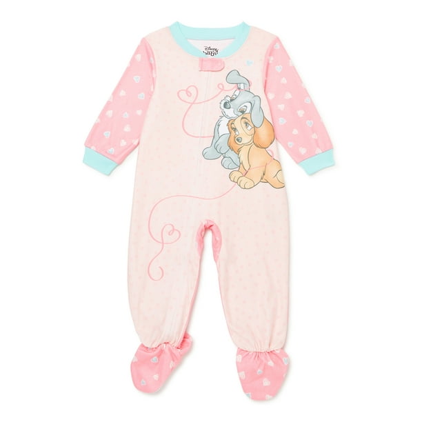 Disney Lady & Tramp Baby & Toddler Girls Blanket Sleeper, Sizes 12M-5T ...