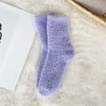 FYDUU Women Casual Calf Socks Winter Socks Thick Warm Cozy Coral Velvet ...