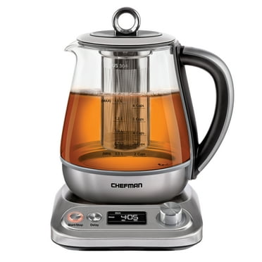 Farberware Stainless Steel 1.7 Liter Electric Tea Kettle, Silver ...
