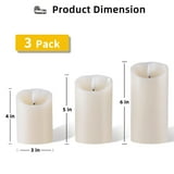 Tetou LED Flameless Candles, Ivory White, 3PCS with Remote Control ...