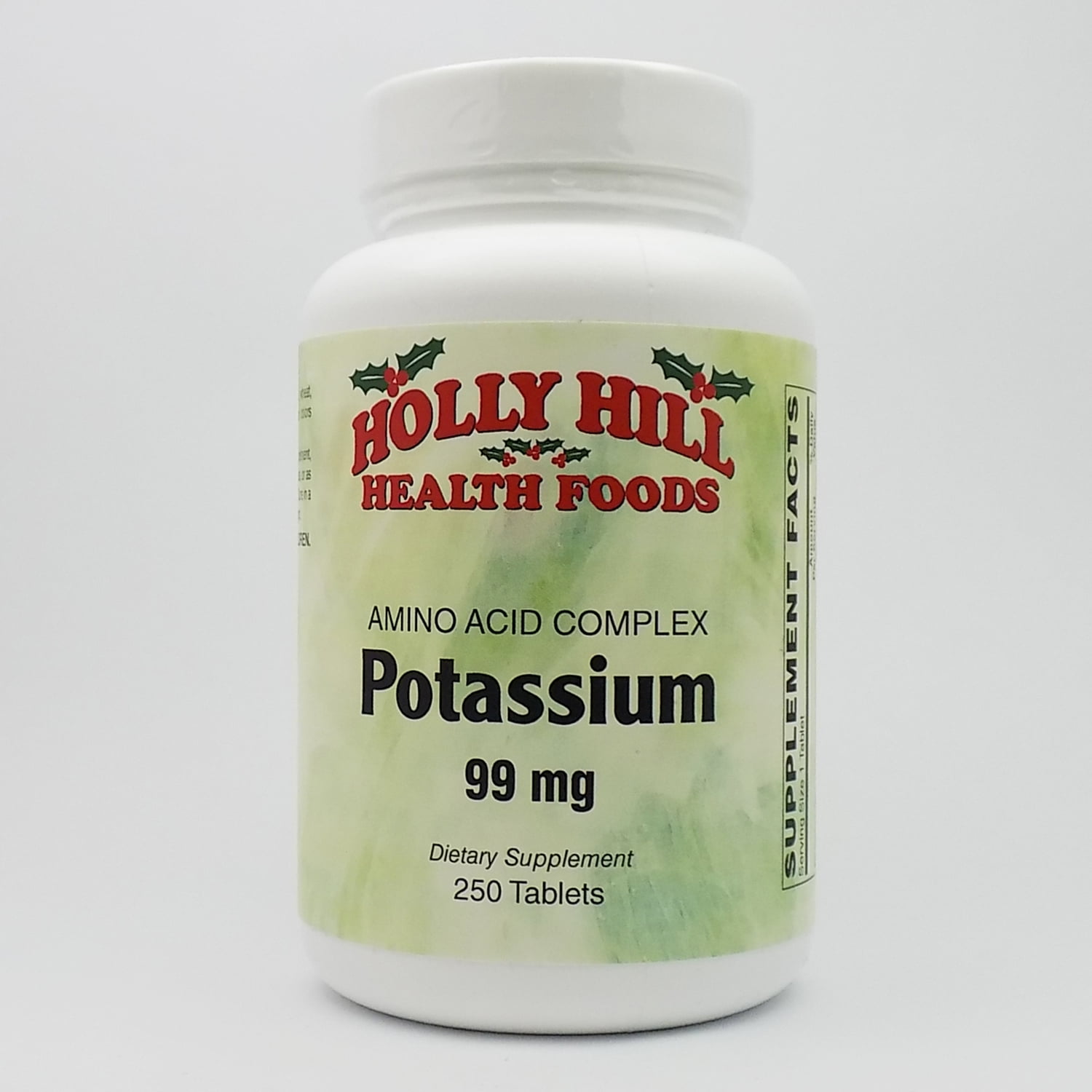 Holly Hill Health Foods, Potassium 99 MG, 250 Tablets - Walmart.com