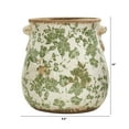 Nearly Natural 10" x 9.5" x 9.5" Tuscan Ceramic Green Scroll Planter ...