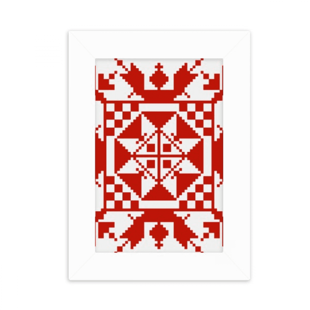 Mosaic Russia Style Red Texture Desktop Photo Frame Picture Display ...