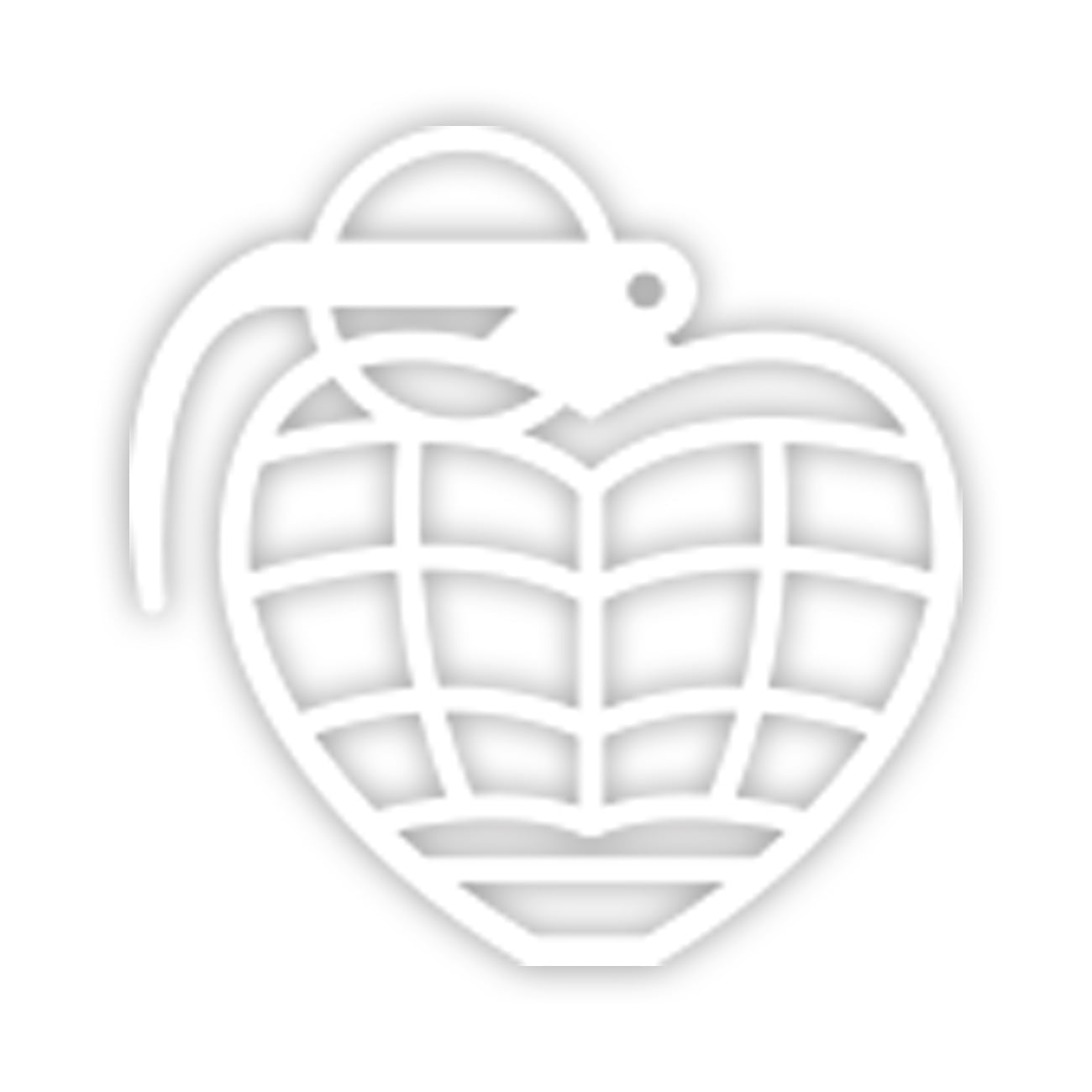 Heart Grenade Sticker Decal Die Cut - Self Adhesive Vinyl ...