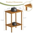 2-Tier Small Side Table, Narrow Entryway Table, Bedside End Table ...