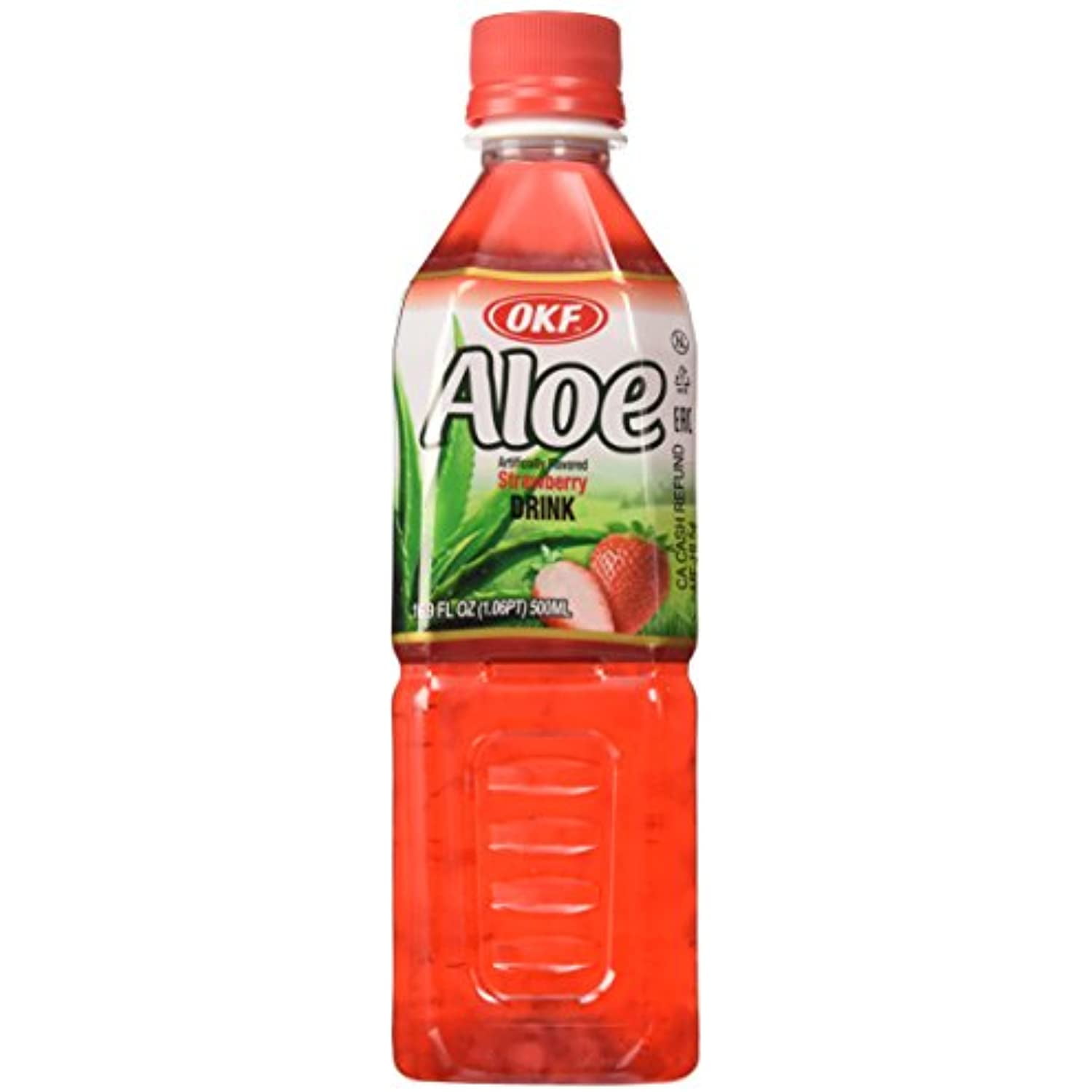 Okf Aloe: Strawberry Aloe Drink 10/16.9 Oz. Case - Walmart.com
