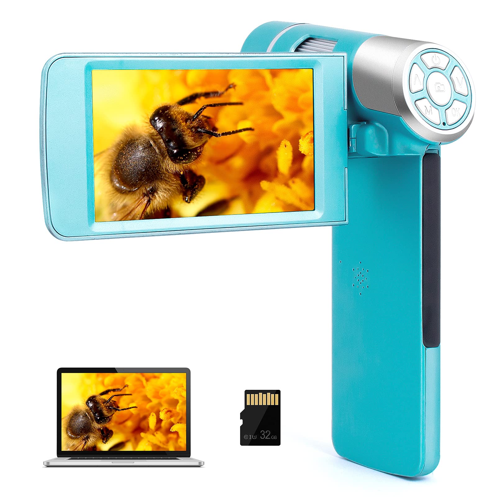 4 inch Handheld Pocket Digital Microscope for Adults,200X Portable ...
