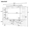 99"W Wall Unit TV Stand with Storage for TVs up to 80", Modern ...