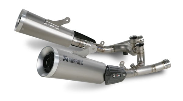 Akrapovic Slip-On Series with Oval D Style Muffler Titanium/Titanium ...