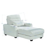Power Reclining Chaise Lounge with Wireless Charging and Cup Holder ...