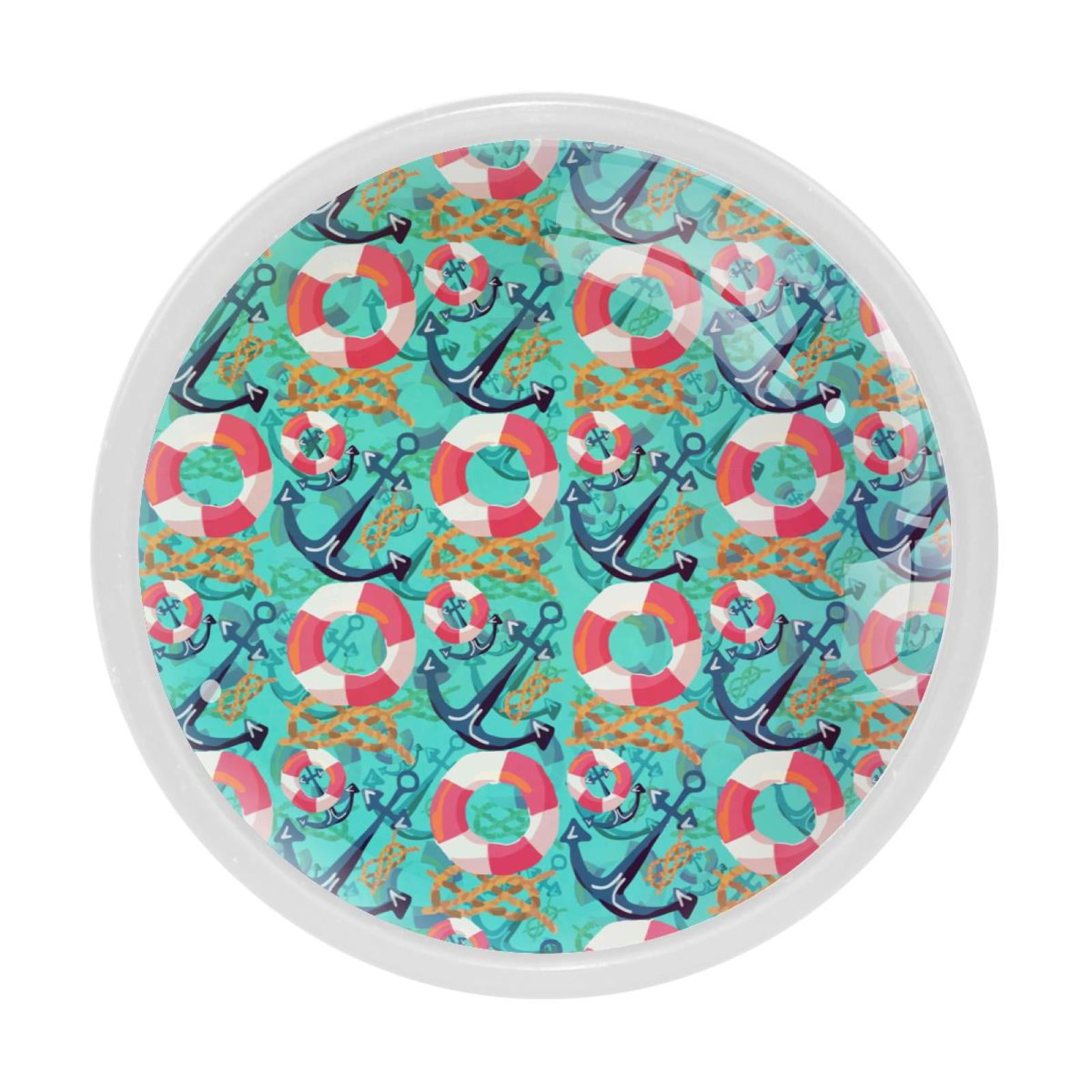 4 Pcs Anchor Knobs for Kitchen Cabinet Cupboard Dresser Bookcase Drawer ...