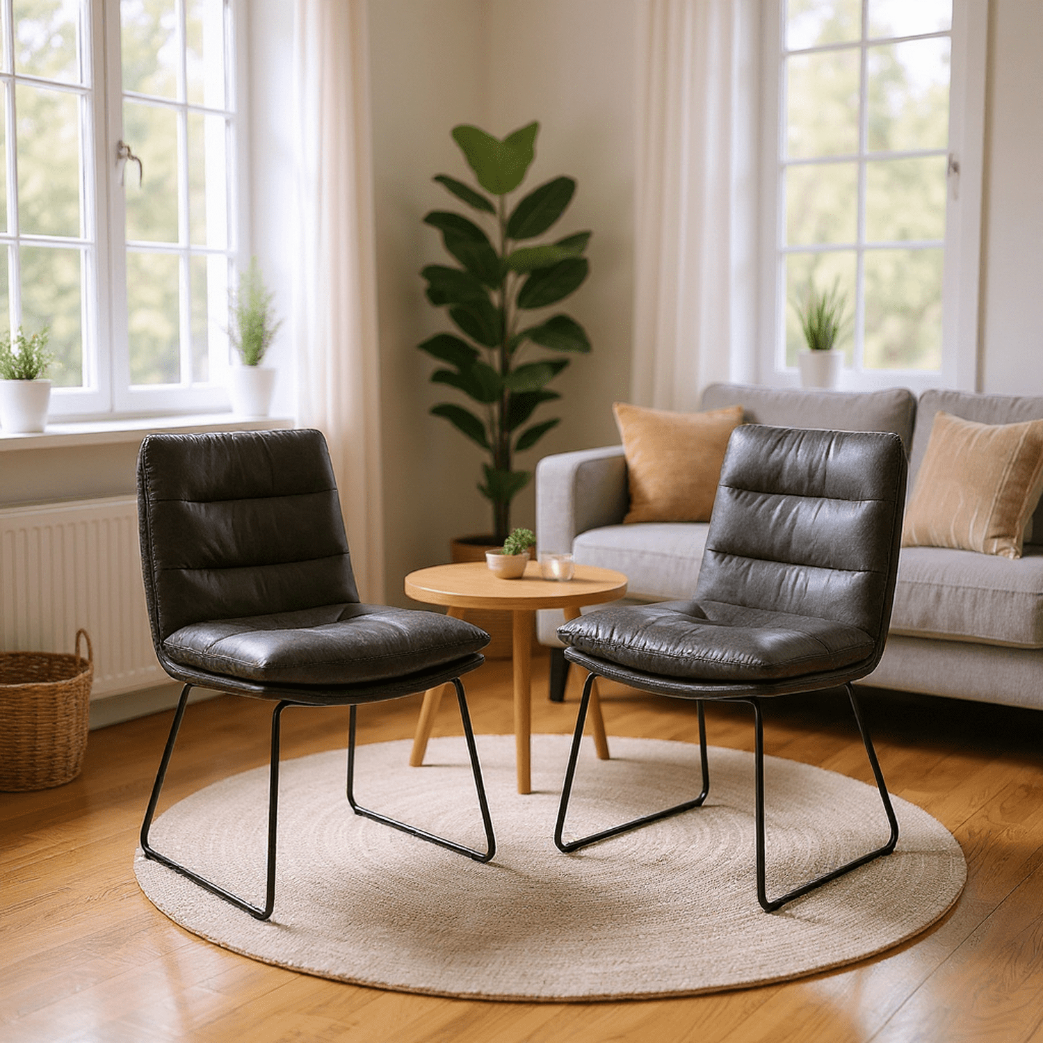 Click here for Homy Casa 2 Piece Channel Tufted Dining Chairs Wit... prices