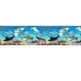 Trimz Blue Ocean Marine Life Under The Sea Fish Shark Wallpaper Border ...