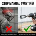 Borikise Wire Twister Tool for Drill, Compact 1/4 Inch Hex Shank Alloy ...