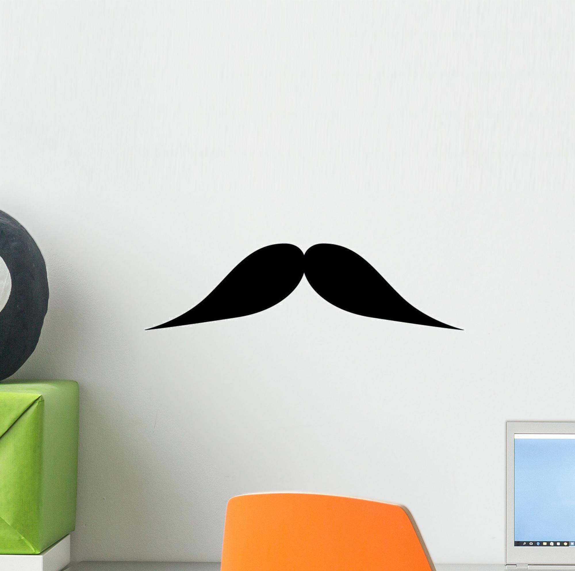 Pointy Butch Silly Mustache Wall Decal Sticker by Wallmonkeys Peel and ...