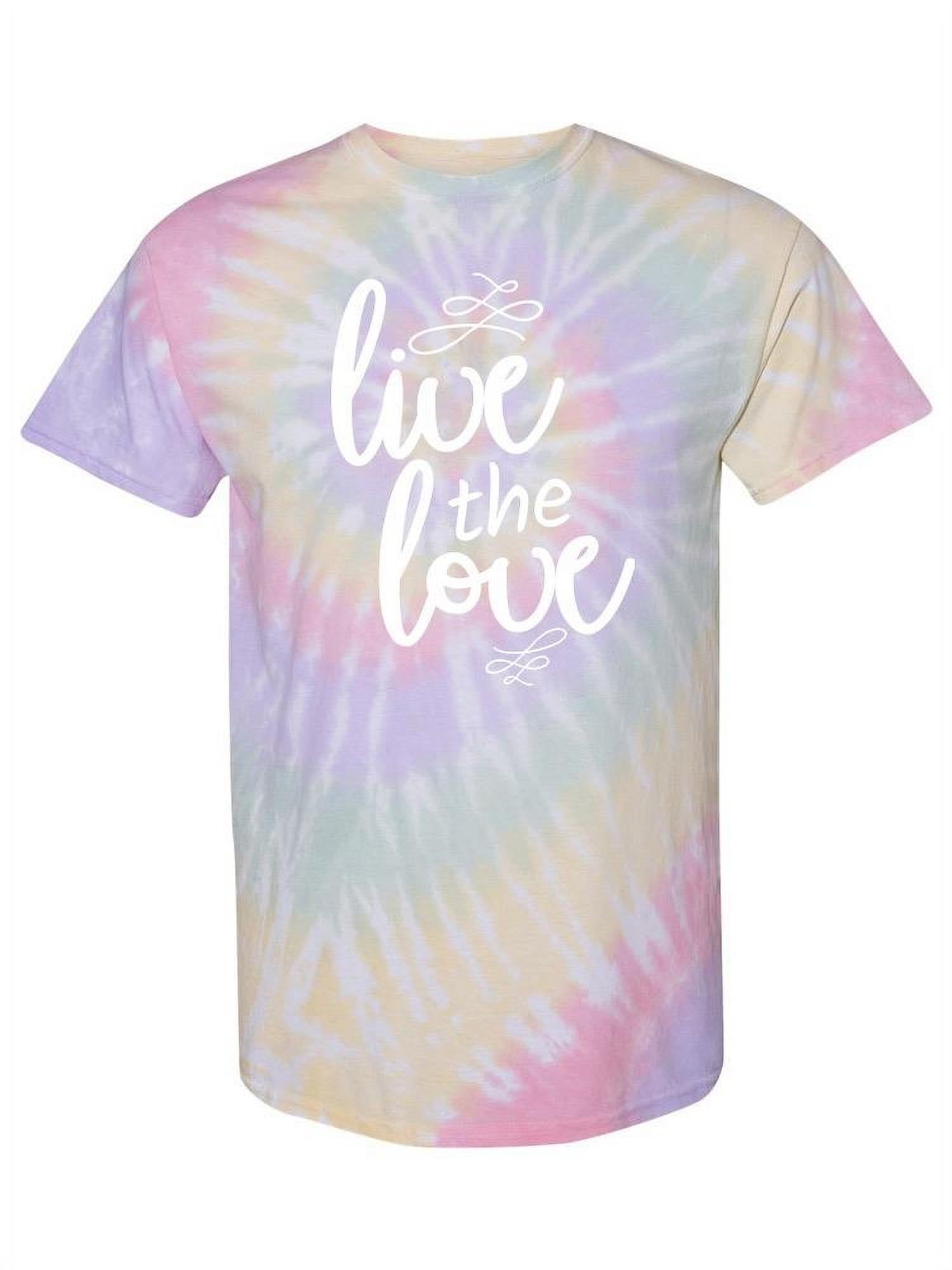 Live The Love Tie-Dye Spiral Men -Smartprints Designs, Male Large - Walmart.com