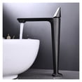 Basin Faucets Black Brass Faucet Hot and Cold Bathroom Sink Faucet Deck ...