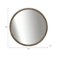 Sagebrook Home Neutral Wood Brown 32" Round Mirror - Walmart.com