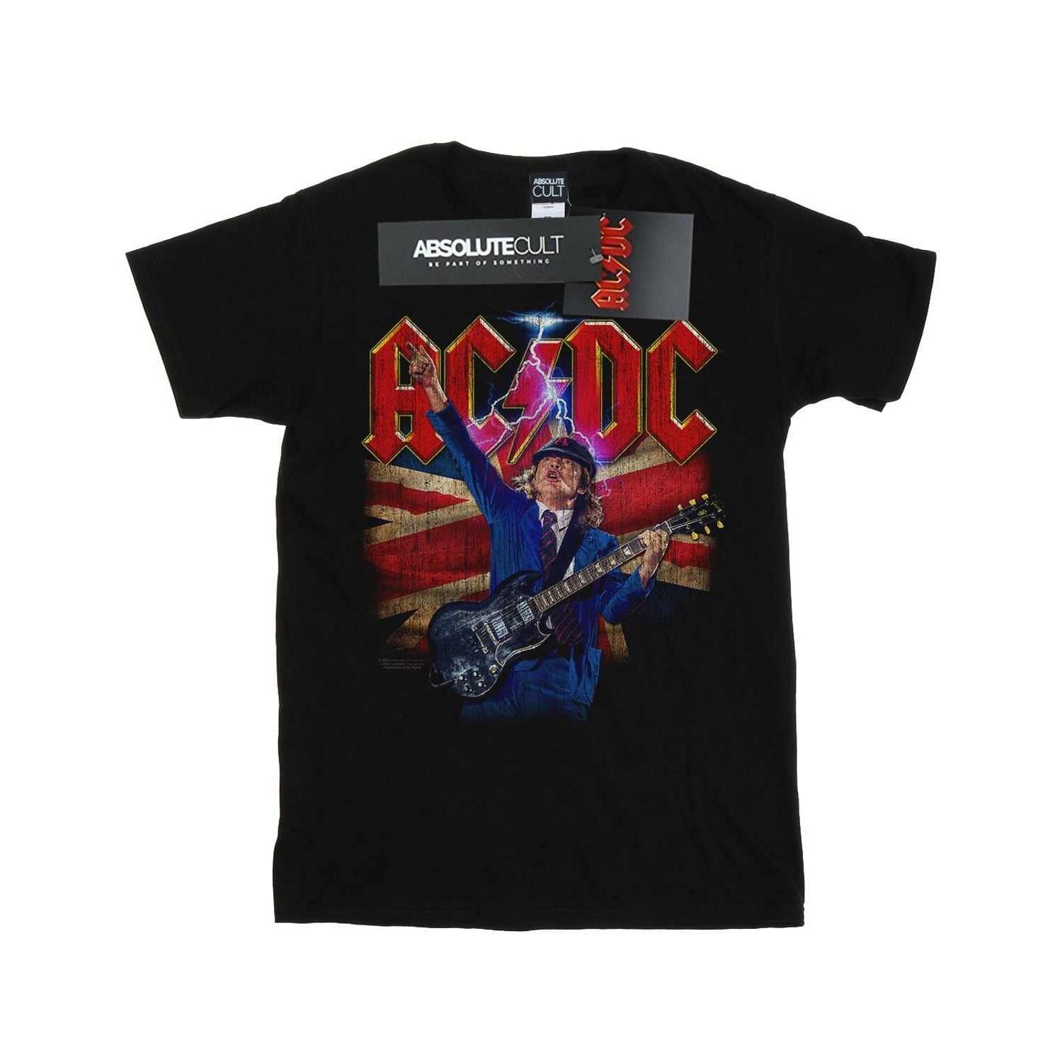 Click here for Acdc Ac/Dc Boys Angus Union Flag Lightning T-Shirt... prices