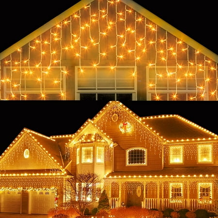 Icicle Christmas Lights 400LED 33FT Outdoor Indoor LED Icicle String ...