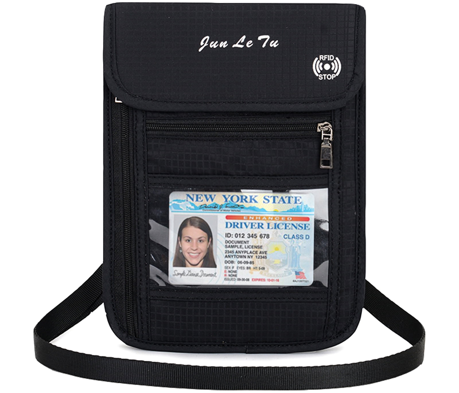 Travel Neck Pouch Neck Wallet with RFID Blocking Passport Holder Travel ...