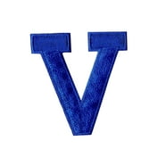 Alphabet Letter - P - Color Royal Blue - 2" Block Style - Iron On ...