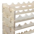 Wine Rack 72 Bottles Stackable Storage 6 Tier Solid Wood Display ...