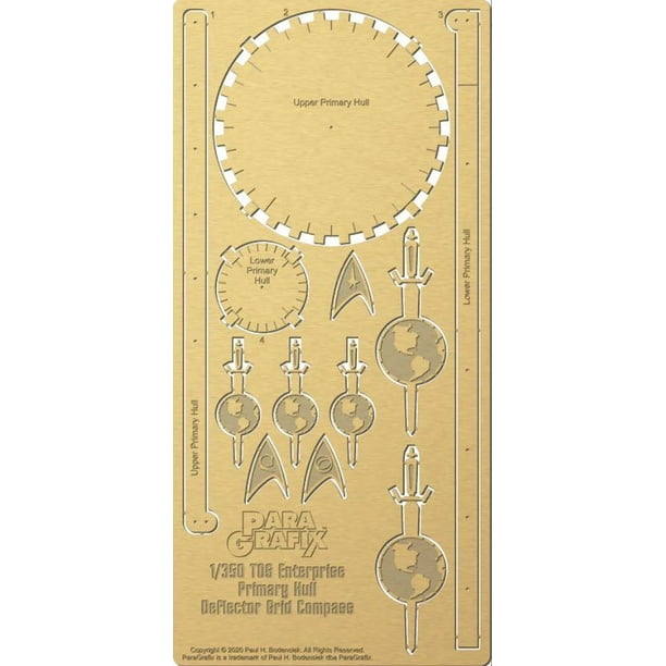 Star Trek - TOS Enterprise Primary Hull Deflector Grid Compass 1/350 ...