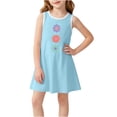 Bxsruta Girls Sleeveless Cherry Print Dress Crew Neck Loose Fit Casual ...