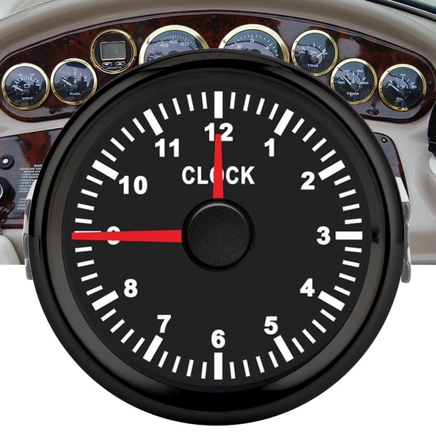 Boat Gauges Boat Instrument Panel Dashboard Time Clock - 2-Inch, 12V ...