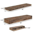 Northbeam Distressed Floating Shelf Set Hidden Storage Shelves Rustic ...