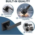 3 Pack Matte Black Dummy Door Handles Single Side Reversible Door ...