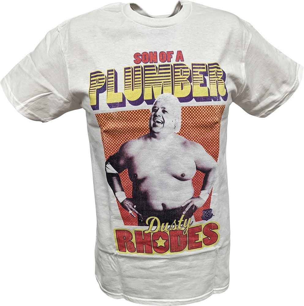 Dusty Rhodes Son of a Plumber WWE Mens White T-shirt - Walmart.com