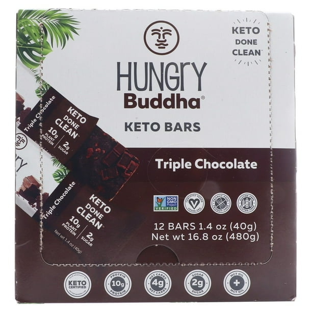 Hungry Buddha - Keto Bars Triple Chocolate - 12 Bars - Walmart.ca