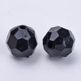 Acrylic Beads Faceted Round Black 20x19.5mm Hole: 3mm 116pcs/500g ...