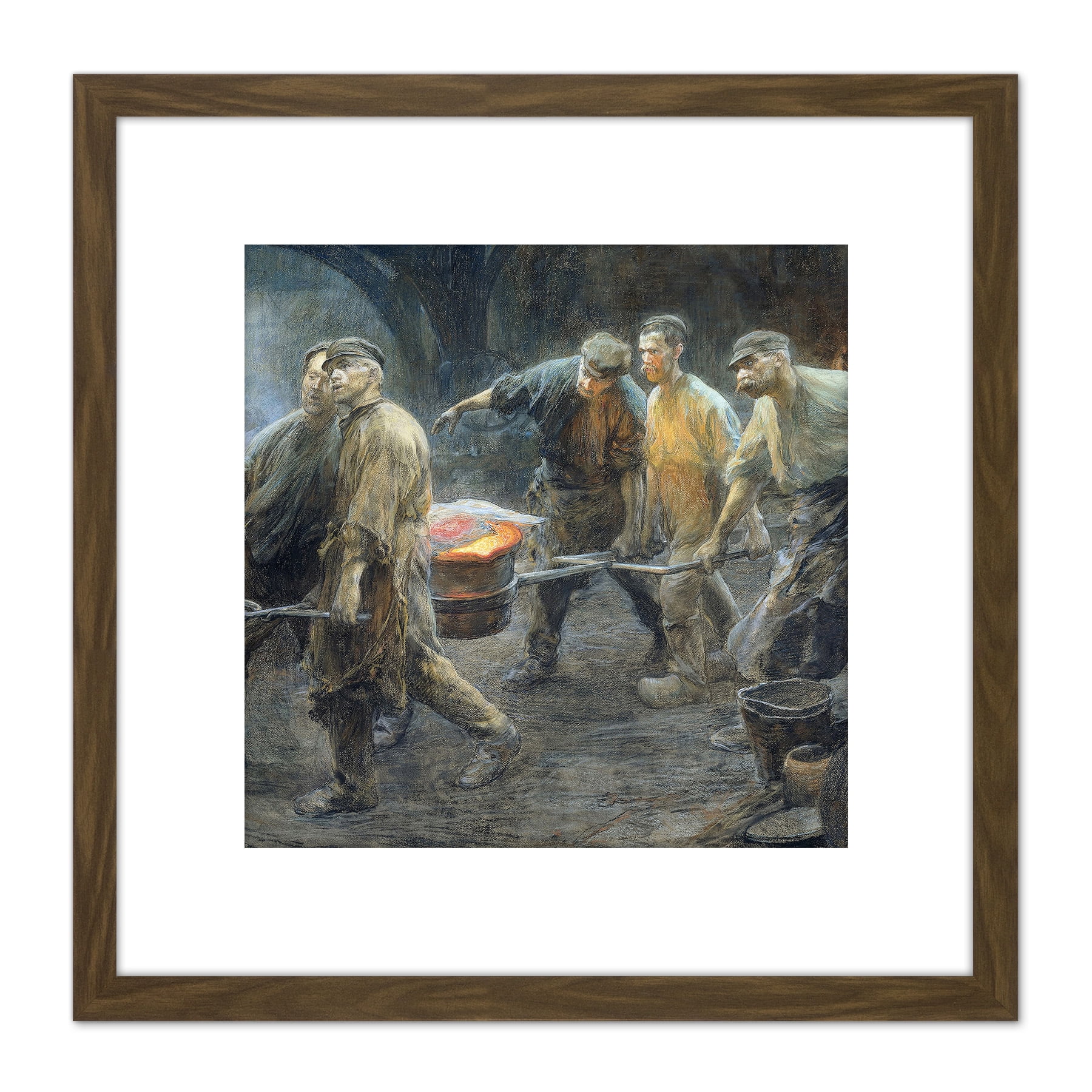 Josselin De Jong Interior Iron Foundry Painting 8X8 Inch Square Wooden ...