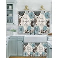 Abstract Wild Flower Watercolor Short Blackout Curtains 36 Inch Long ...