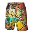 Men's Adventure Cartoon Time Board Shorts 3D Graphic Swim Trunks ...