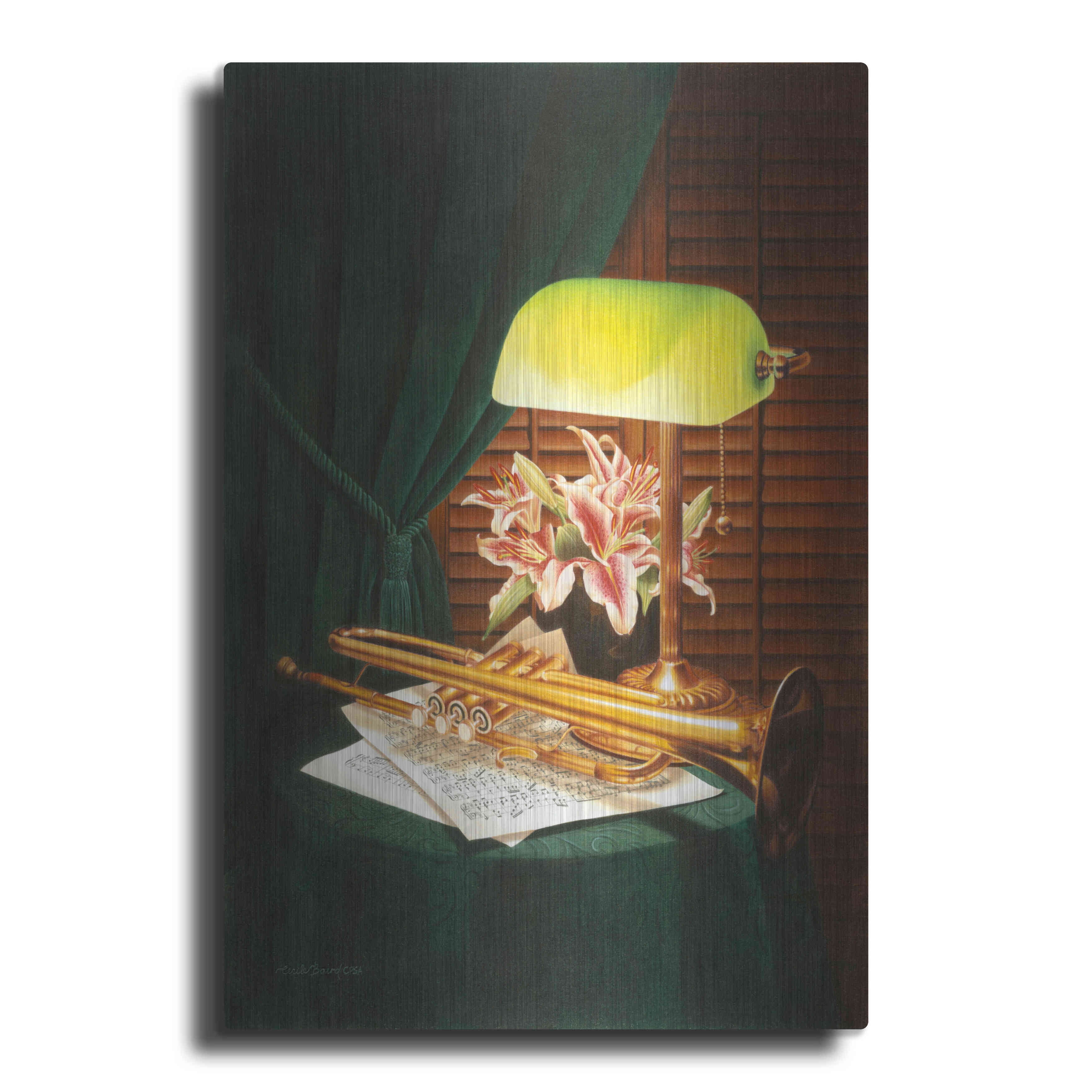 Luxe Metal Art 'Predlude' by Cecile Baird, Metal Wall Art, 12"x16 ...