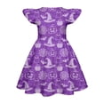 Abcomgle Little Girls Halloween Dresses Cute A-Line Flutter Sleeve T ...