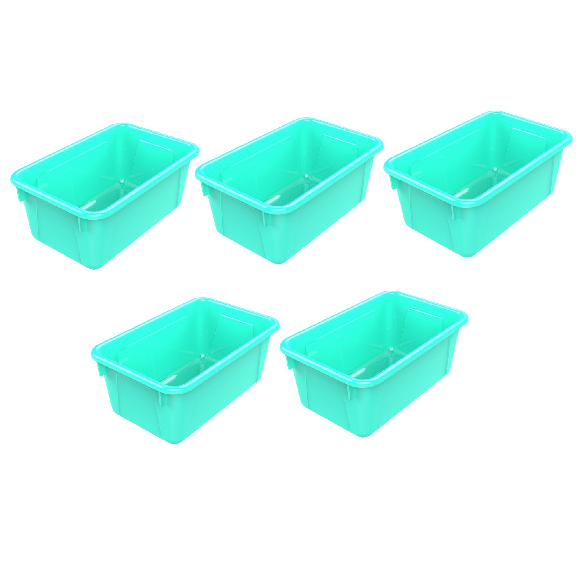 Storex Small Cubby Bin, Teal, Pack of 5 - Walmart.com