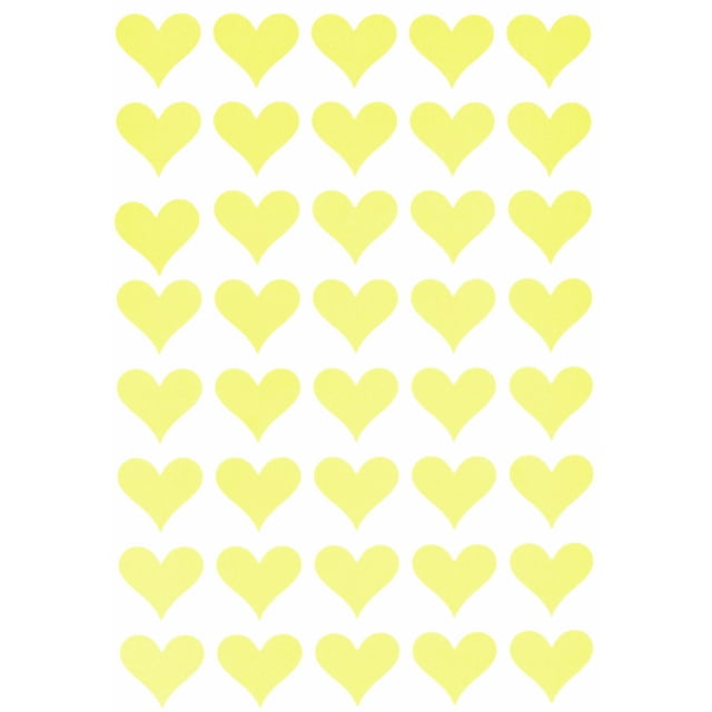 Royal Green 19MM Pastel Yellow Heart Stickers for Arts and Crafts ...