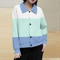 Business Casual Jackets for Women Open Front Color Block Shirt Jackets ...