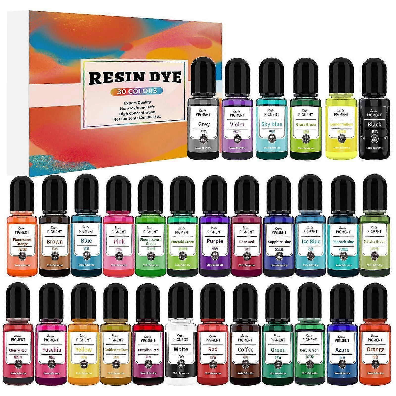 2025 Latest Model 30 Colors Liquid Epoxy Resin Dye Transparent Oil ...