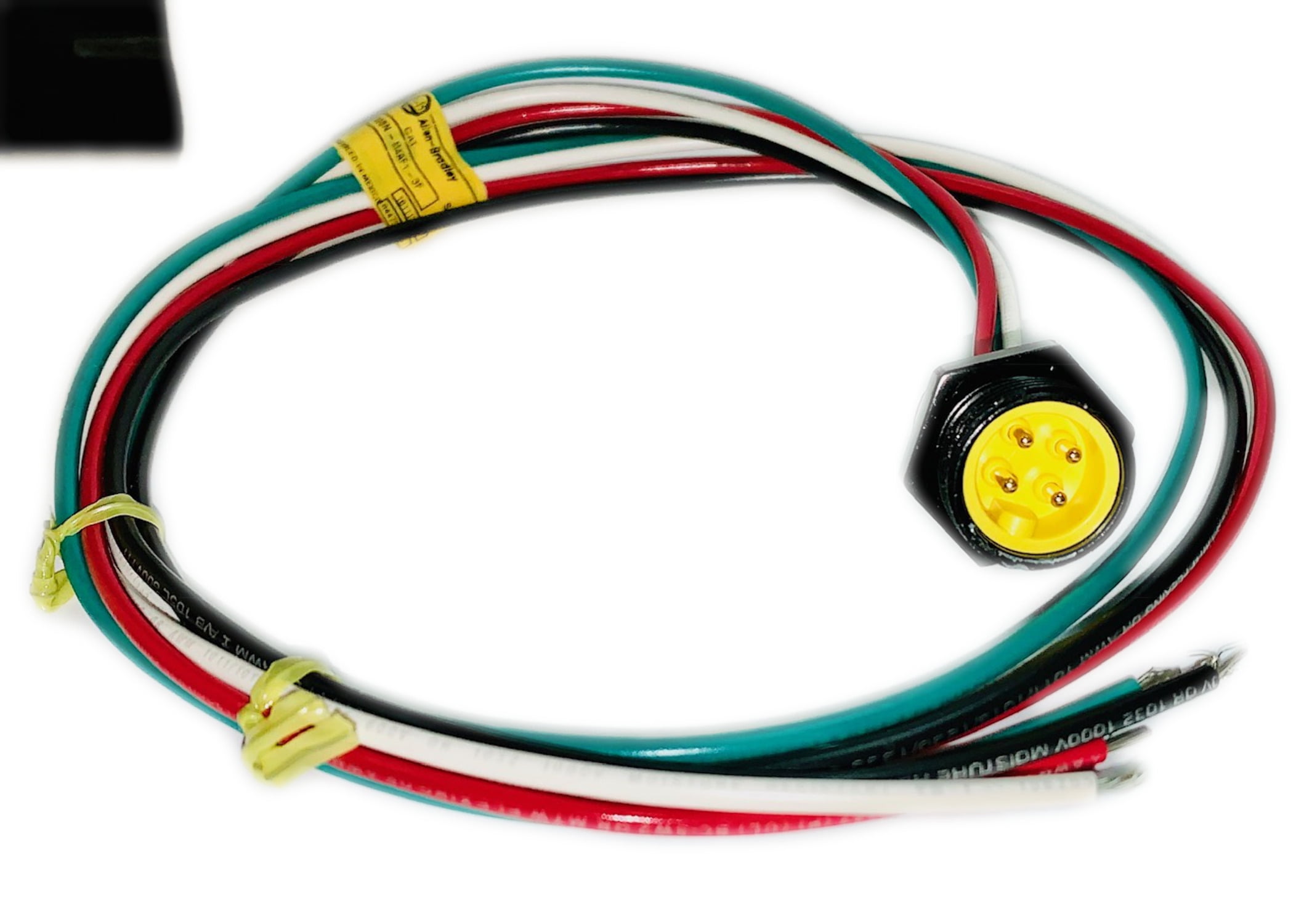 888N-M4AF1-3F Receptacle, Mini/Mini Plus, Male, Straight, 4-Pin, 16AWG ...