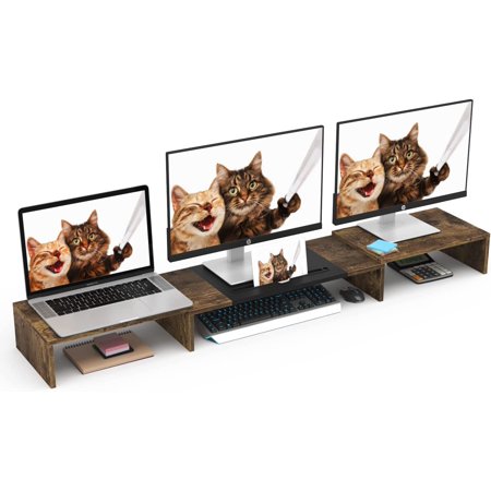 50.6 inch Extra Long Monitor Stand Riser for 3 Monitors,Desk Shelf ...