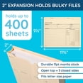50 Project File Folders, Reinforced Straight Cut Tab, 2 Inch Expansion ...